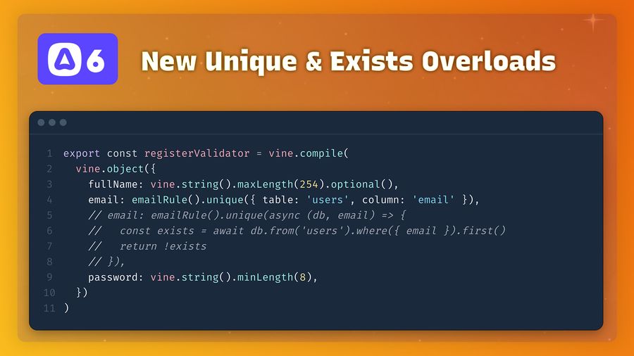 Adonisjs Quick Tip New Unique And Exist Validation Overloads In Adonisjs